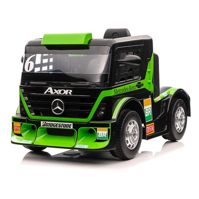 Licensed Mercedes Benz Semi Trailer Truck Electric Ride On Green