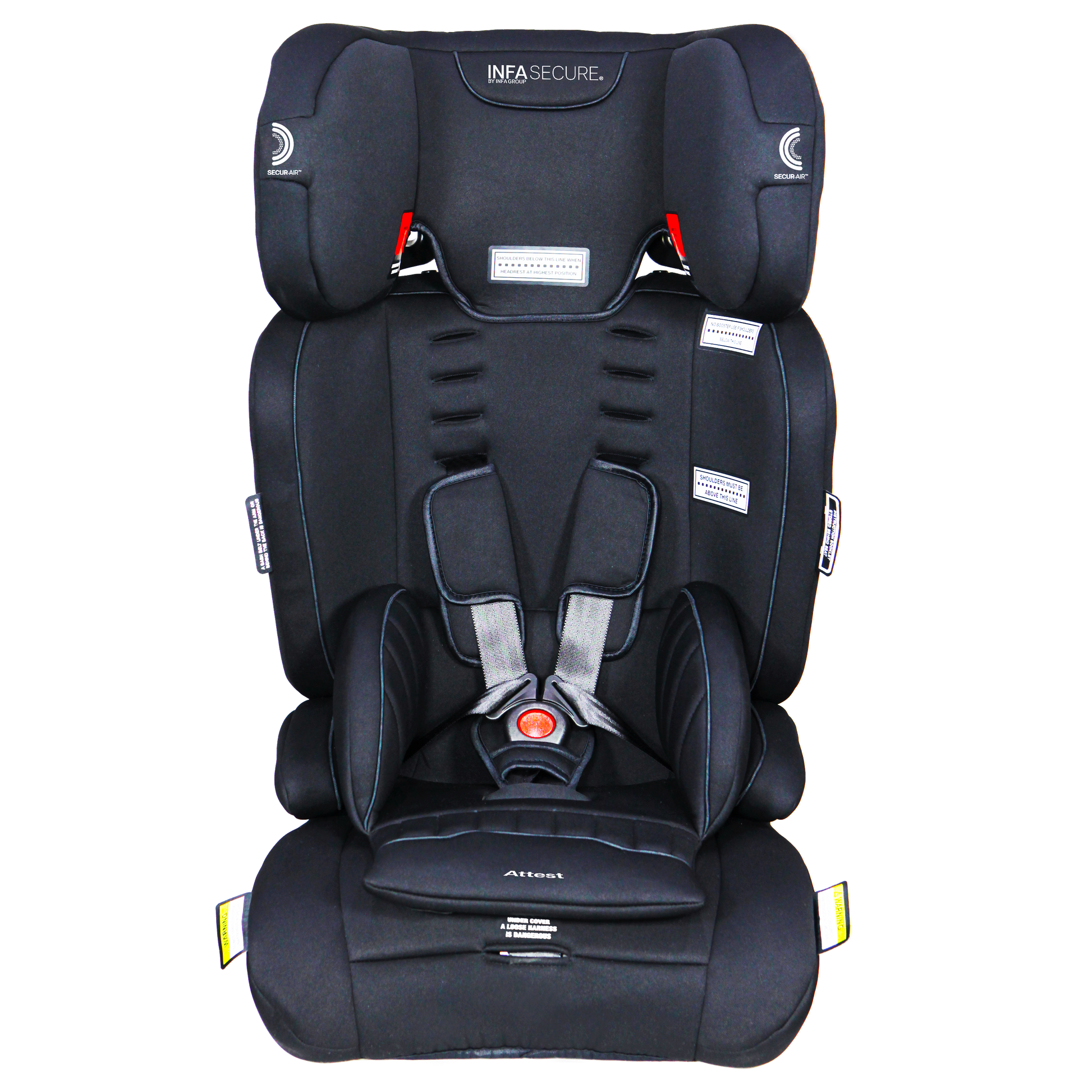 InfaSecure Attest Quantum Pro Convertible Booster Seat - Black – Aussie ...