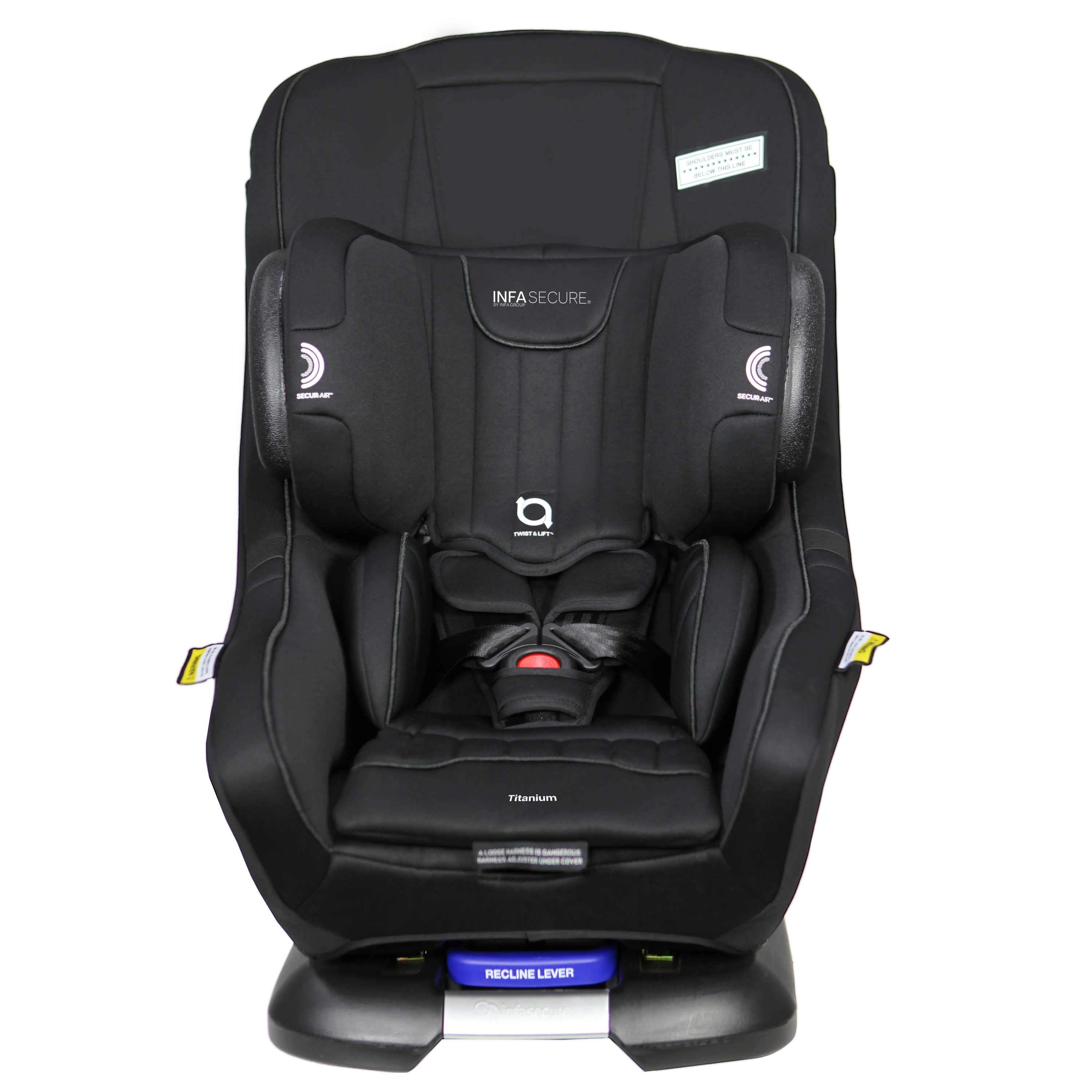 InfaSecure Titanium Quantum Pro Convertible Car Seat (0-8 years) Black ...