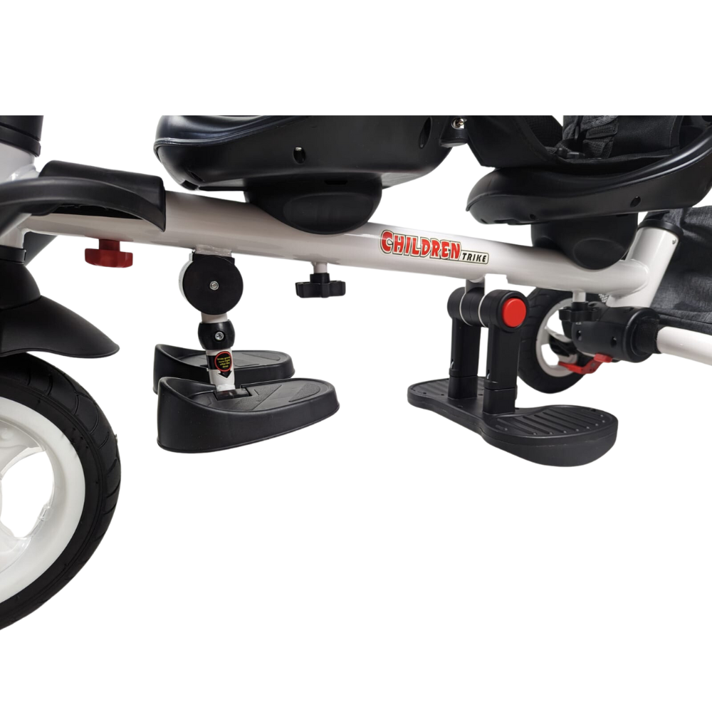 Aussie Baby Foldable Tandem Stroller Trike - Grey