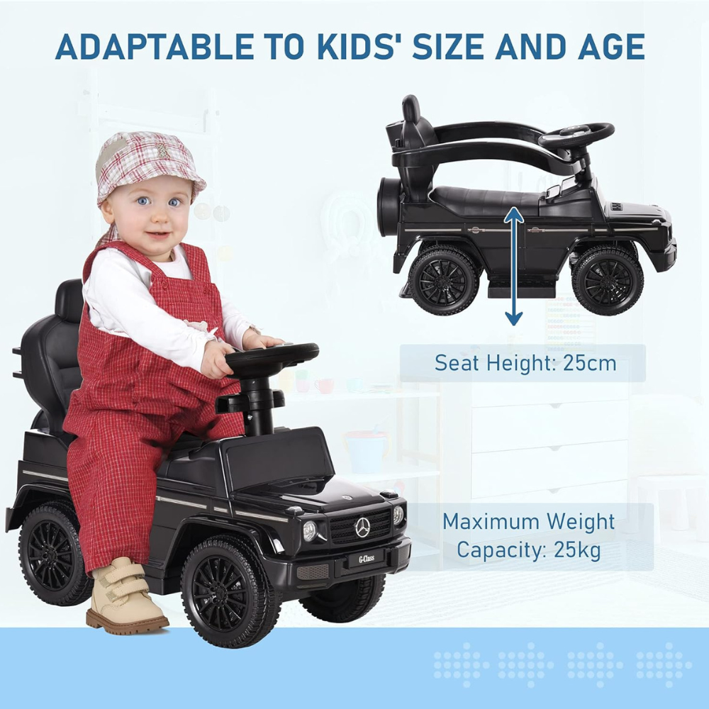 Mercedes Benz G350d Foot-to-Floor Ride On Car with Canopy - Black ...