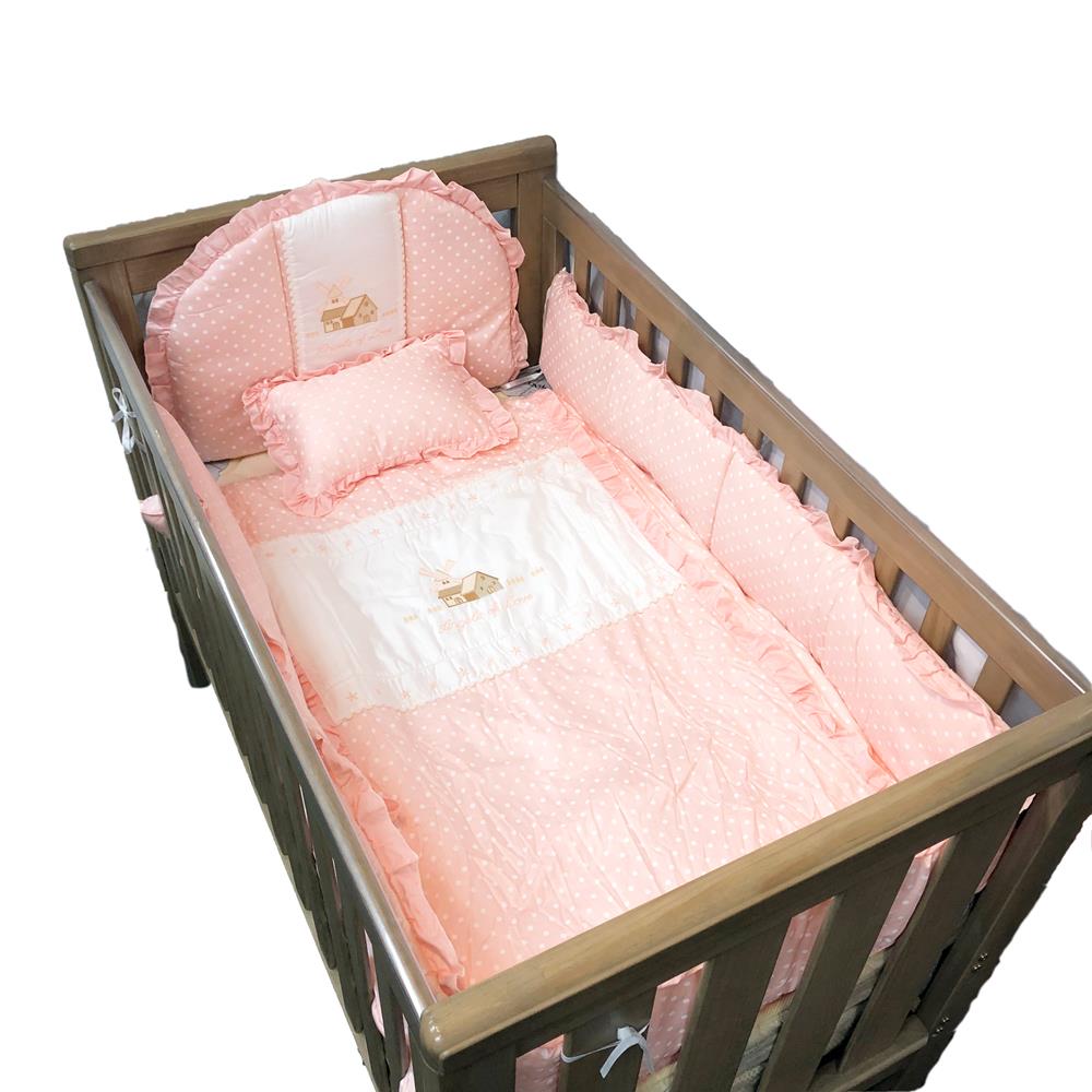 Aussie Baby Cot 6-Piece Bedding Set - Angel of Love - Pink