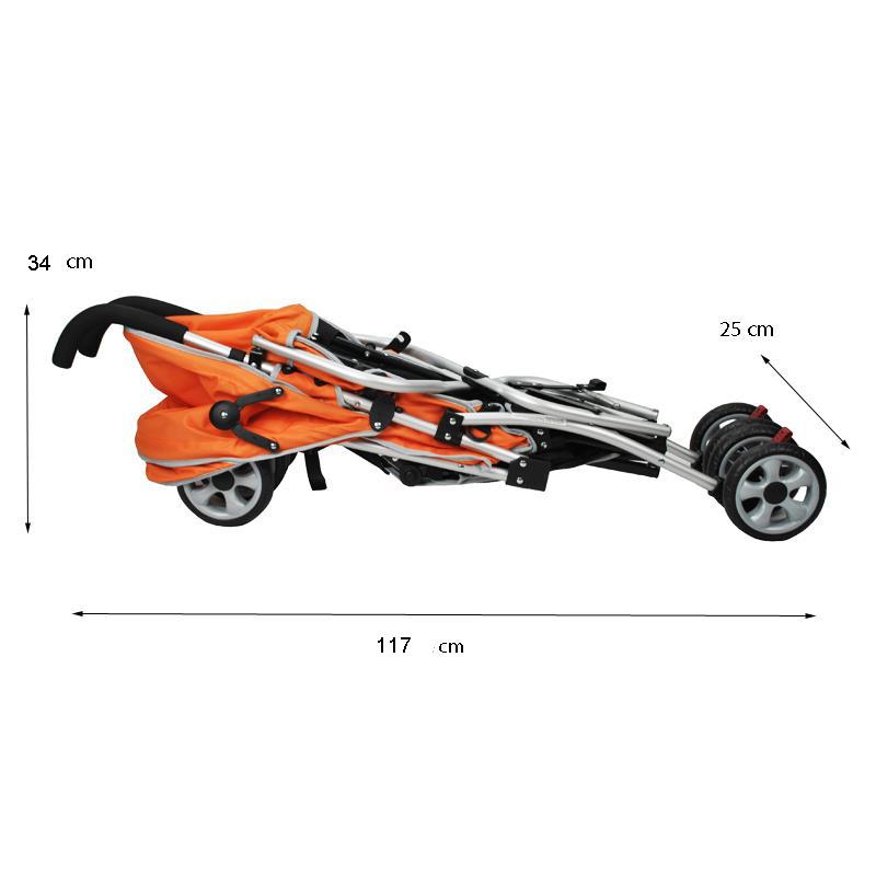 Aussie Baby Light Weight Two Position Layback Stroller - Orange