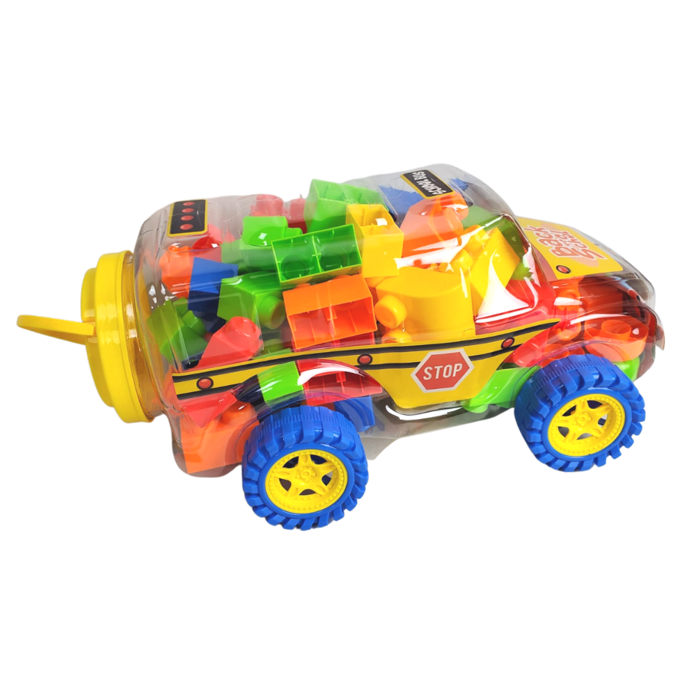 Large Size Building Blocks with School Bus Container for Kids – Aussie Baby