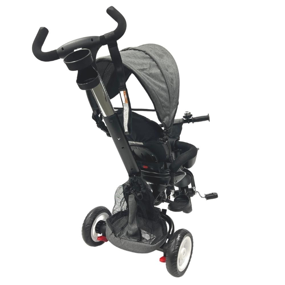 Aussie Baby Deluxe Foldable Convertible Stroller Trike - Grey Aussie Baby Deluxe Foldable Convertible Stroller Trike - Grey
