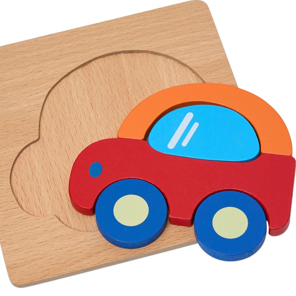 Colourful Four Piece Car Puzzle – Aussie Baby