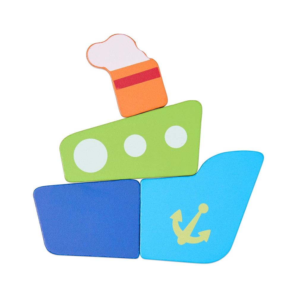 Colourful Four Piece Boat Puzzle – Aussie Baby