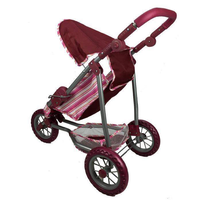 Girls Three Wheel Doll Stroller - Purple – Aussie Baby