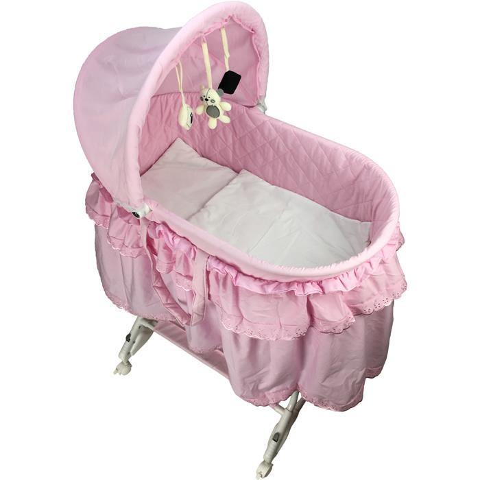 Aussie Baby Deluxe Rocking Bassinet - Total Pink