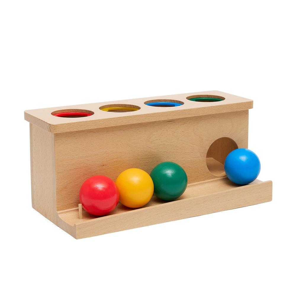 Object Permanence Coloured Ball Push Toy – Aussie Baby