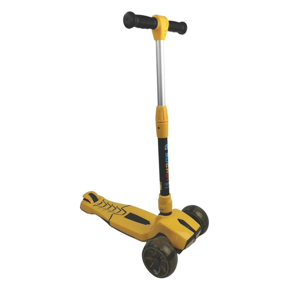 Supermax Pro Max Foldable Scooter with Flashing Wheels - Yellow ...