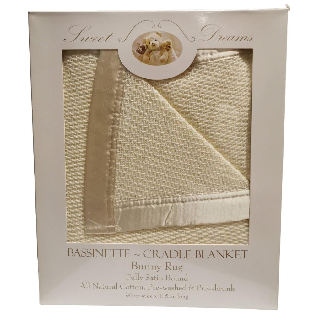 100% Cotton Beige Cellular Baby Bassinet Blanket 90x115cm Gift Pack ...