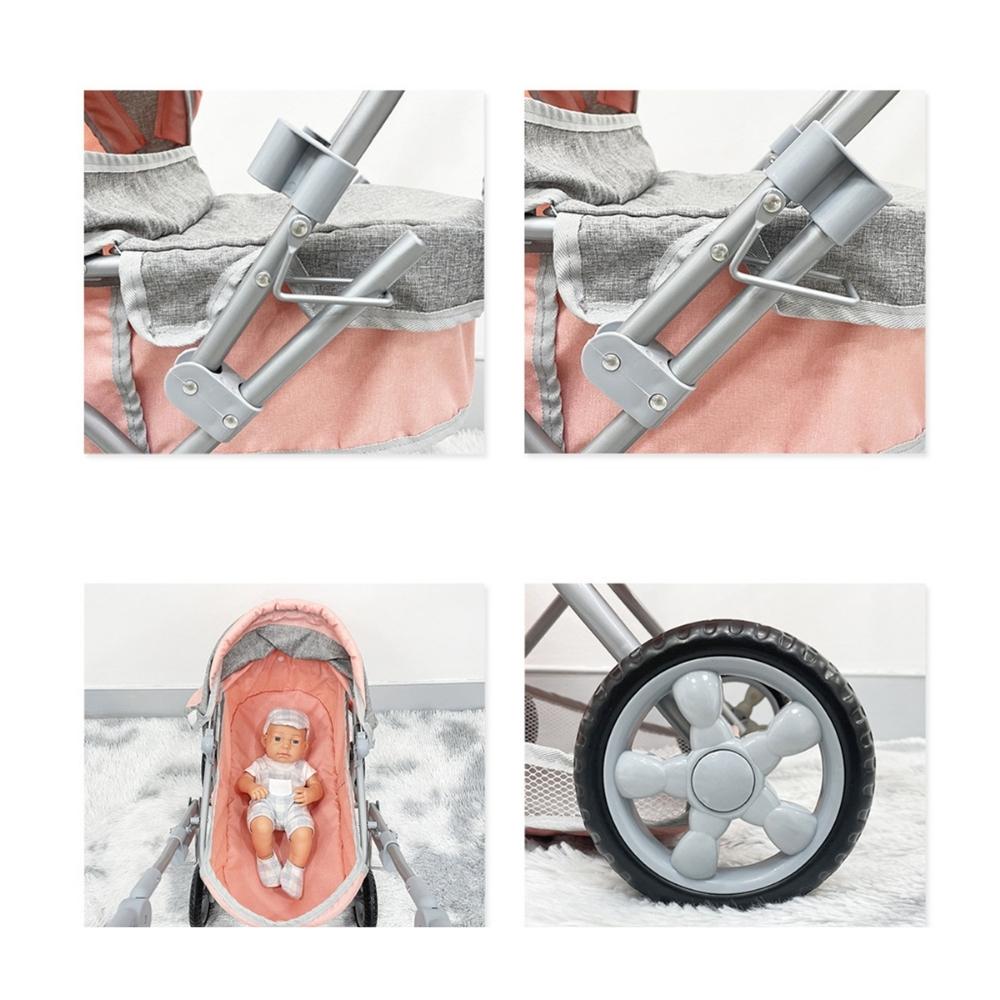 Aussie Baby Classic Premium Doll Pram - Grey