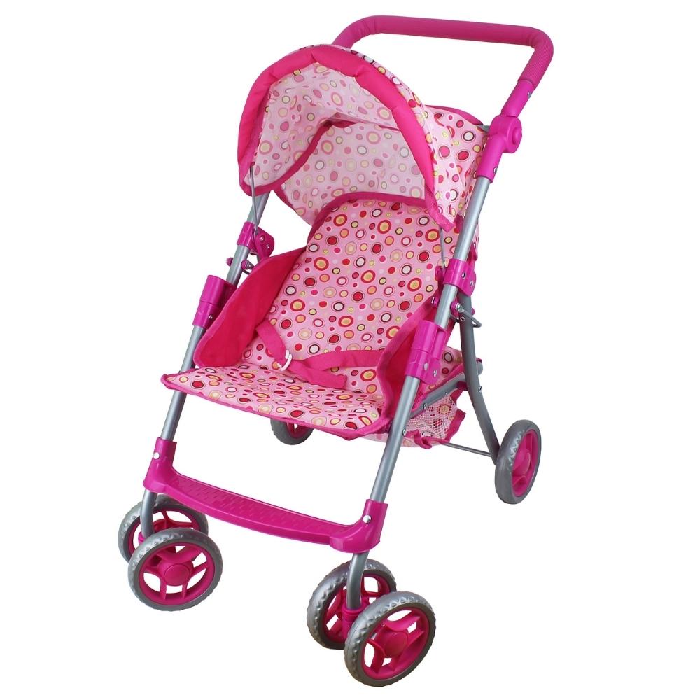 Aussie Baby Pink Polka Dot Doll Pram