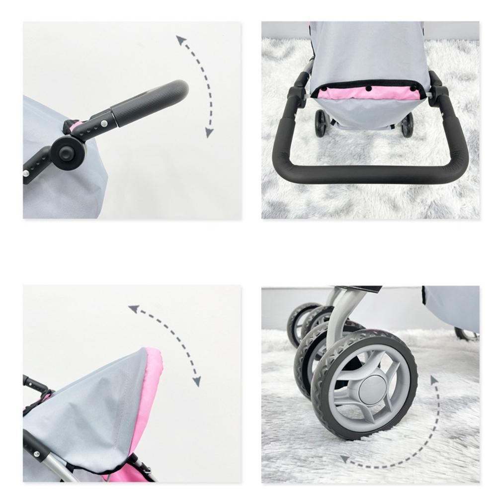 Aussie Baby Pink Polka Dot Doll Pram