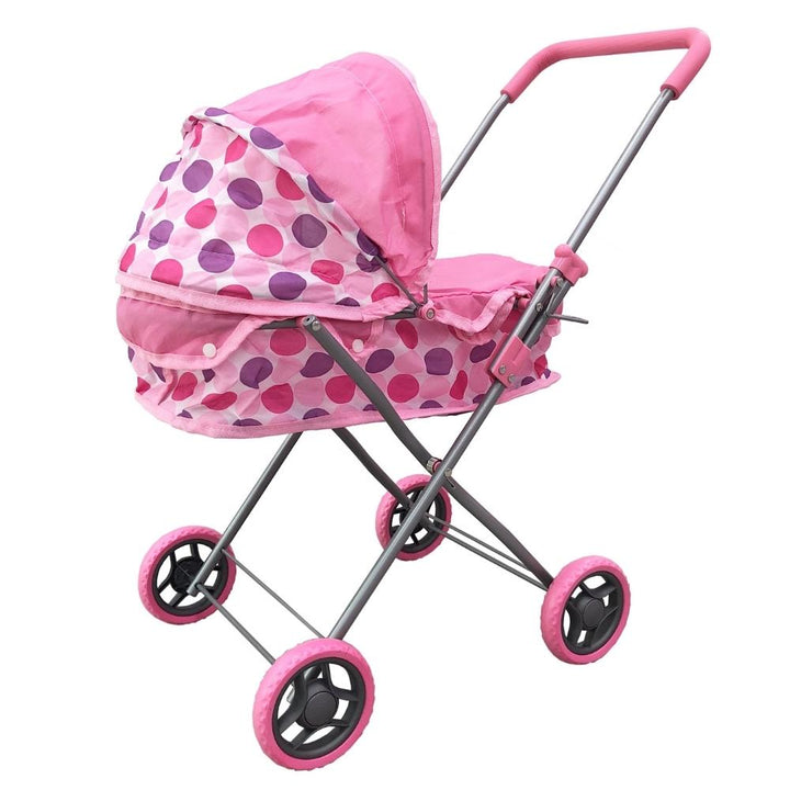 Aussie Baby Pink Polka Dot Doll Pram